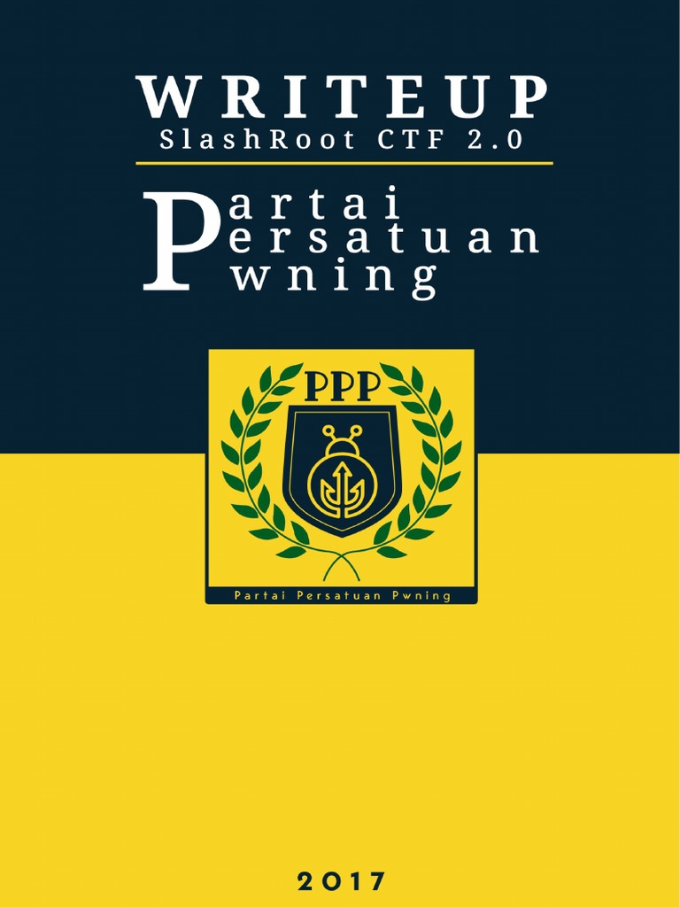 Writeup CTF (Capture The Flag) Slashroot 2017 | PDF