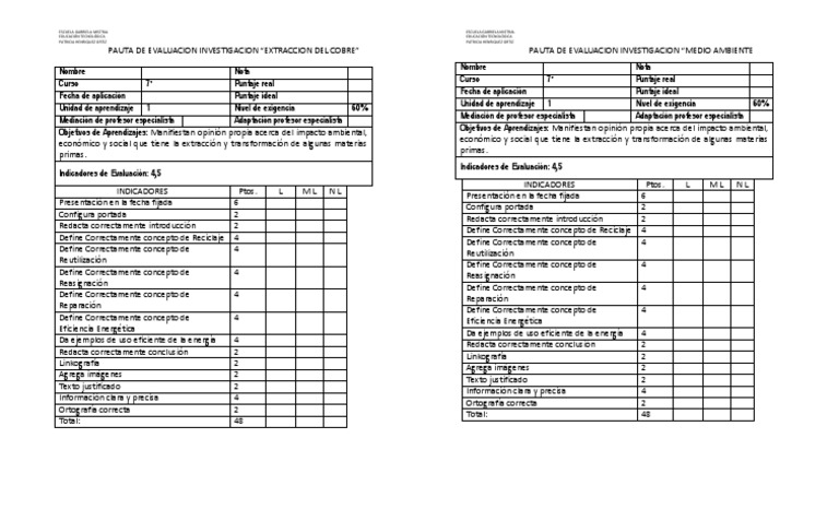 Evaluacion Informe Septimo | PDF | Maestros | Cognición