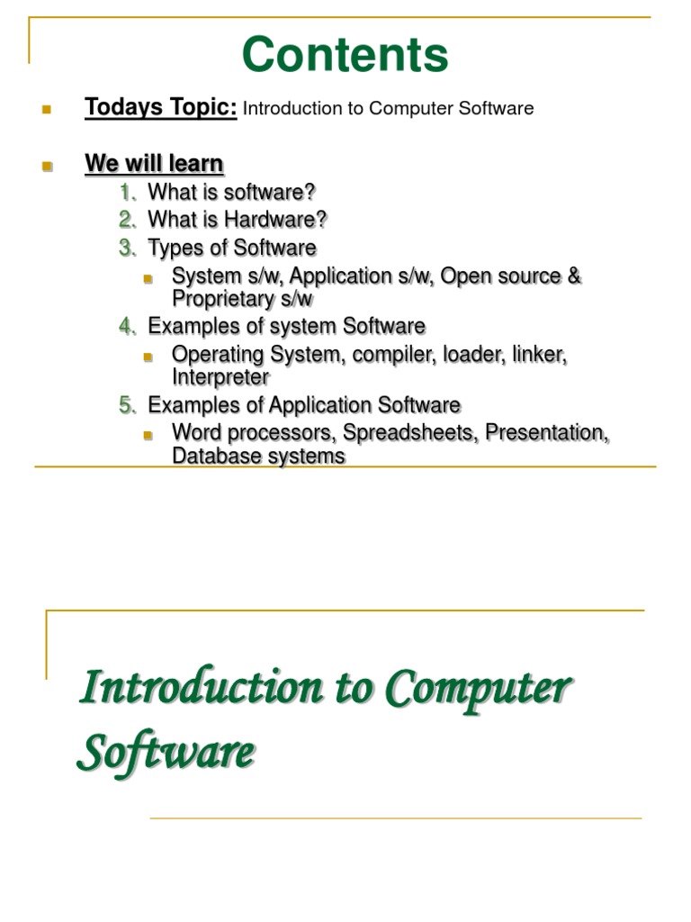3.introduction To Computer Software | PDF | Operating System | Software