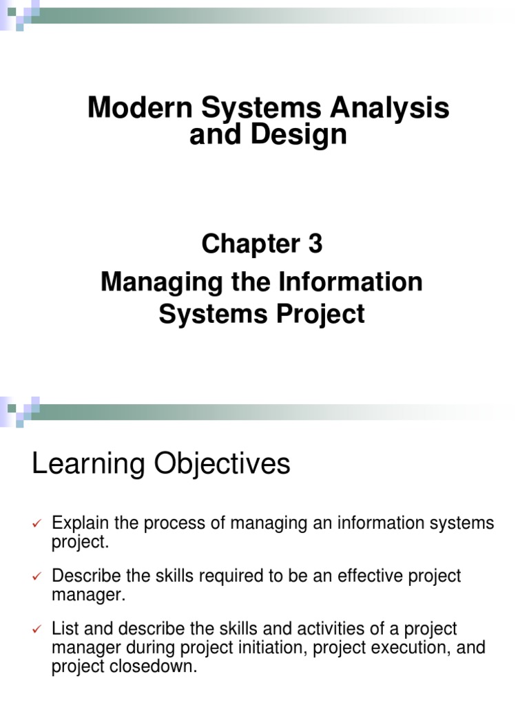 Modern Systems Analysis and Design: Managing The Information Systems ...
