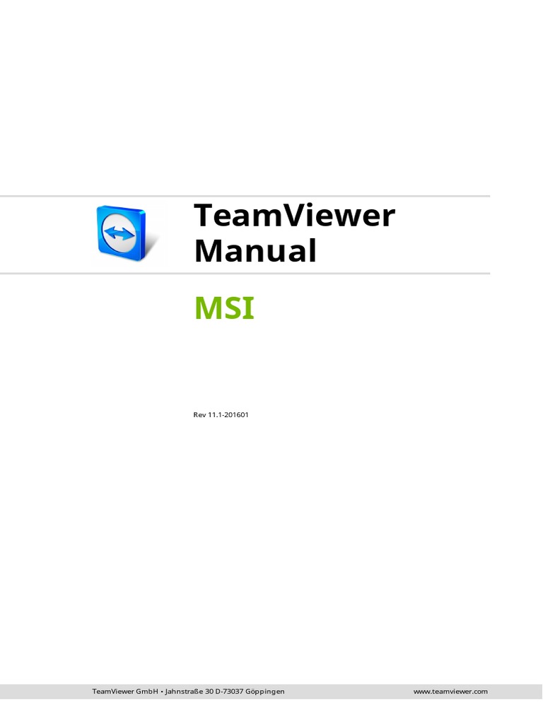 TeamViewer Manual MSI Deployment Es | PDF | Archivo de computadora ...