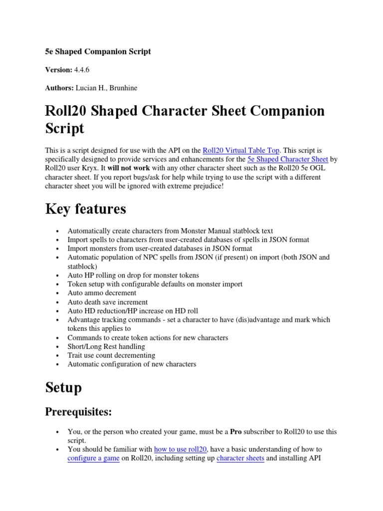 5e Shaped Companion Script Overview | PDF | Dice | Angle