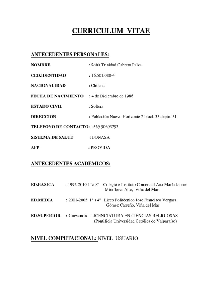 Curriculum Sofia | PDF | Business | Escuelas