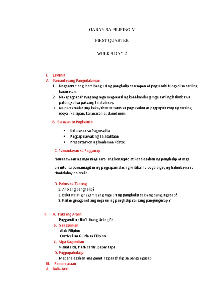 Filipino 5 | PDF
