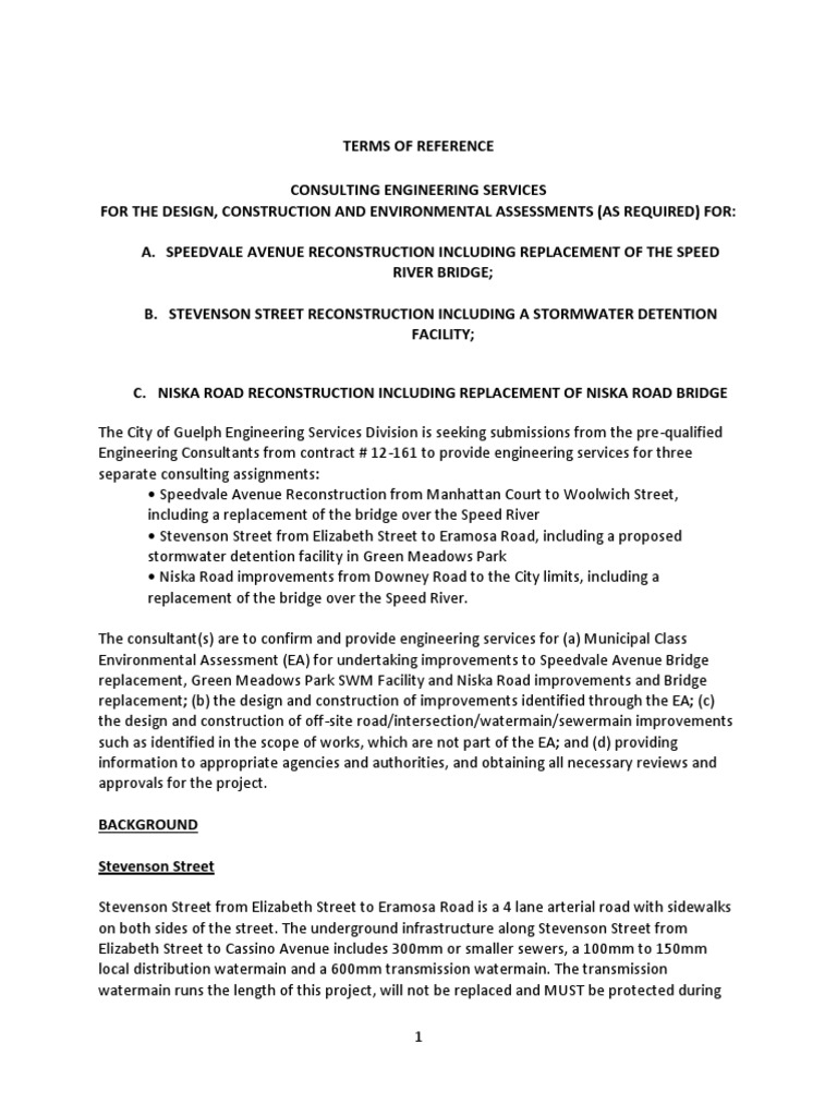 Guelph Engineering Services Projects | PDF | Storm Drain | Flood