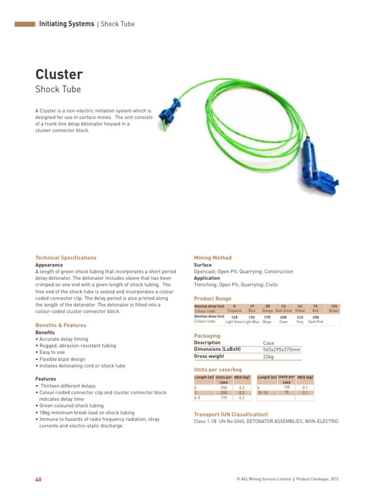 Cluster: Shock Tube | PDF | Electrical Connector | Color