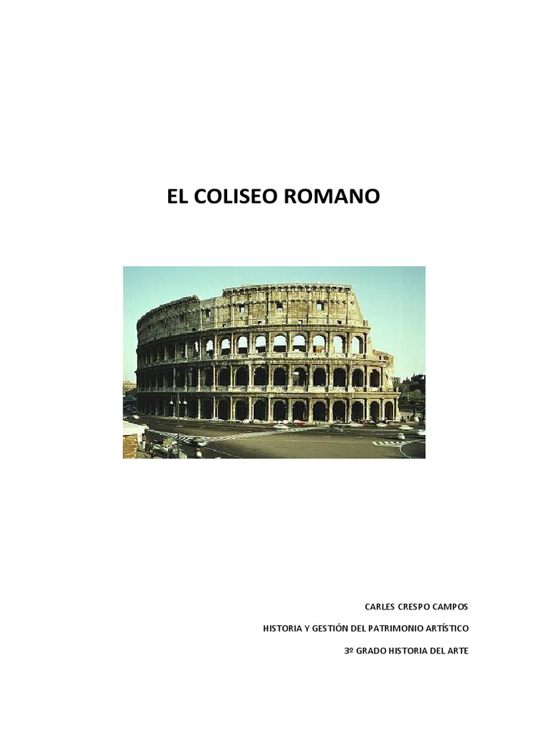 El Coliseo Romano PDF | PDF