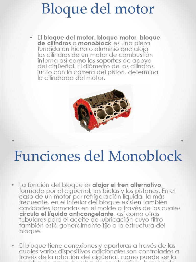 Monoblock | PDF | Pistón | Ingeniería mecánica