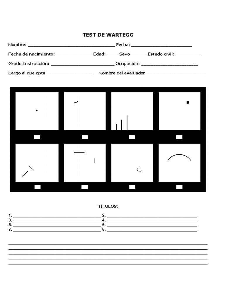 Test de Wartegg 1 | PDF