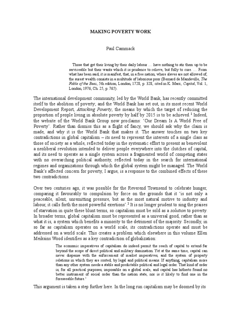 Making Poverty Work | PDF | Capitalism | International Monetary Fund