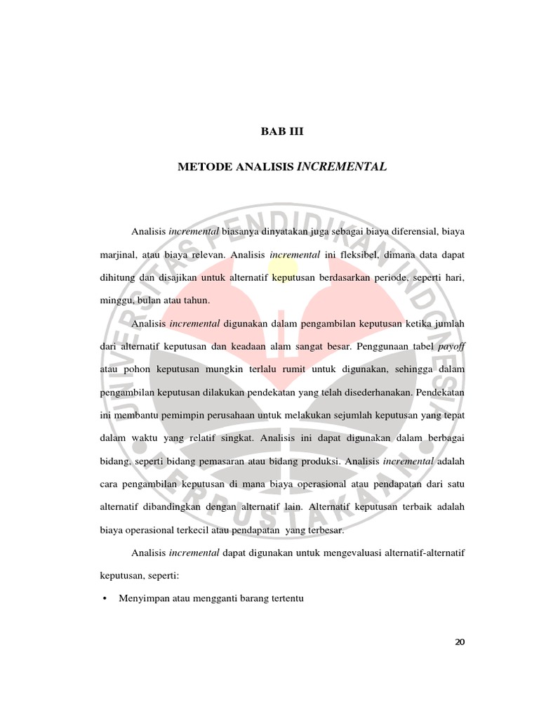 Metode Analisis Incremental PDF | PDF