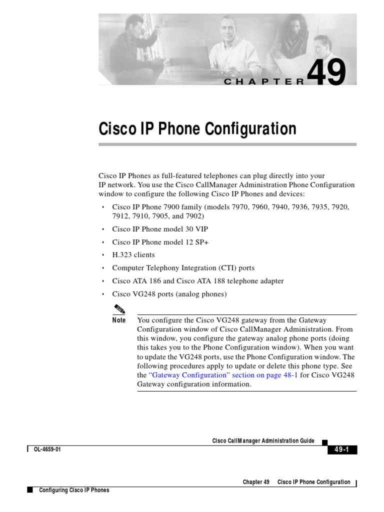 Cisco IP Phone Configuration: "Gateway Configuration" Section On Page ...