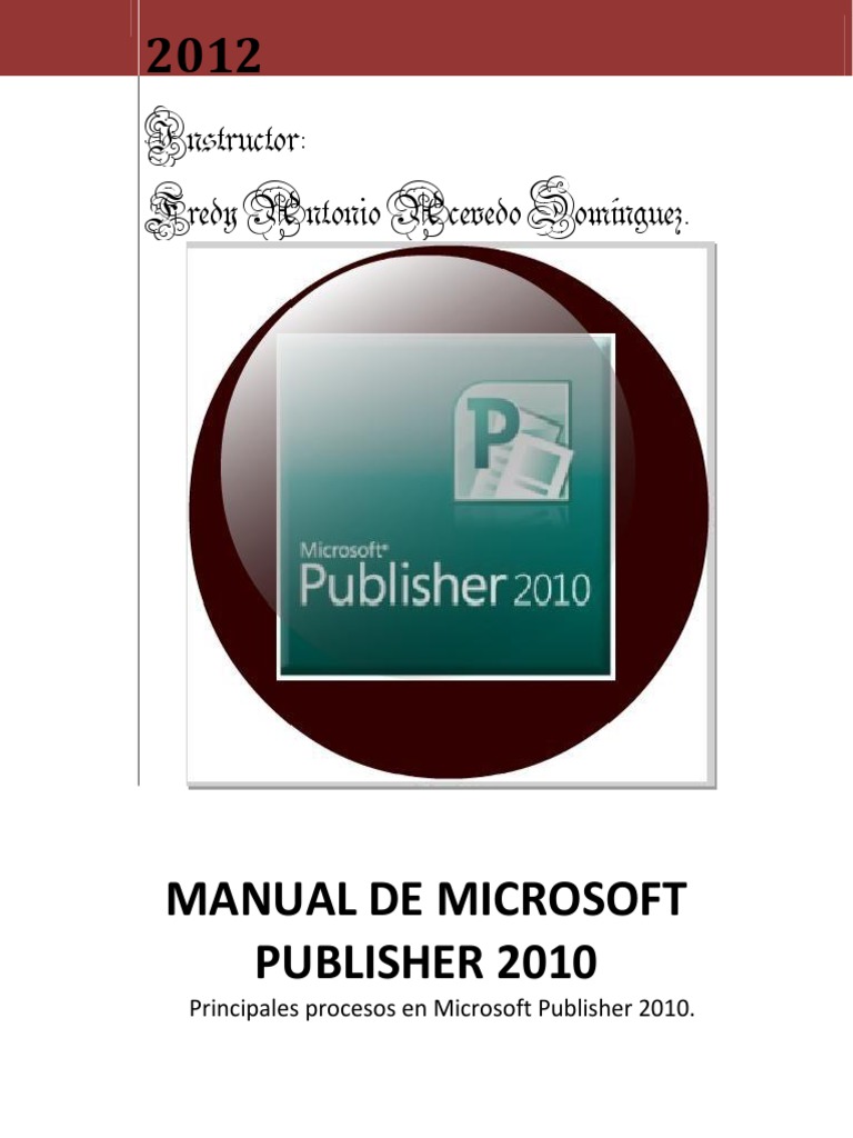 Manual Publisher 2010 | PDF | Ventana (informática) | Archivo de ...