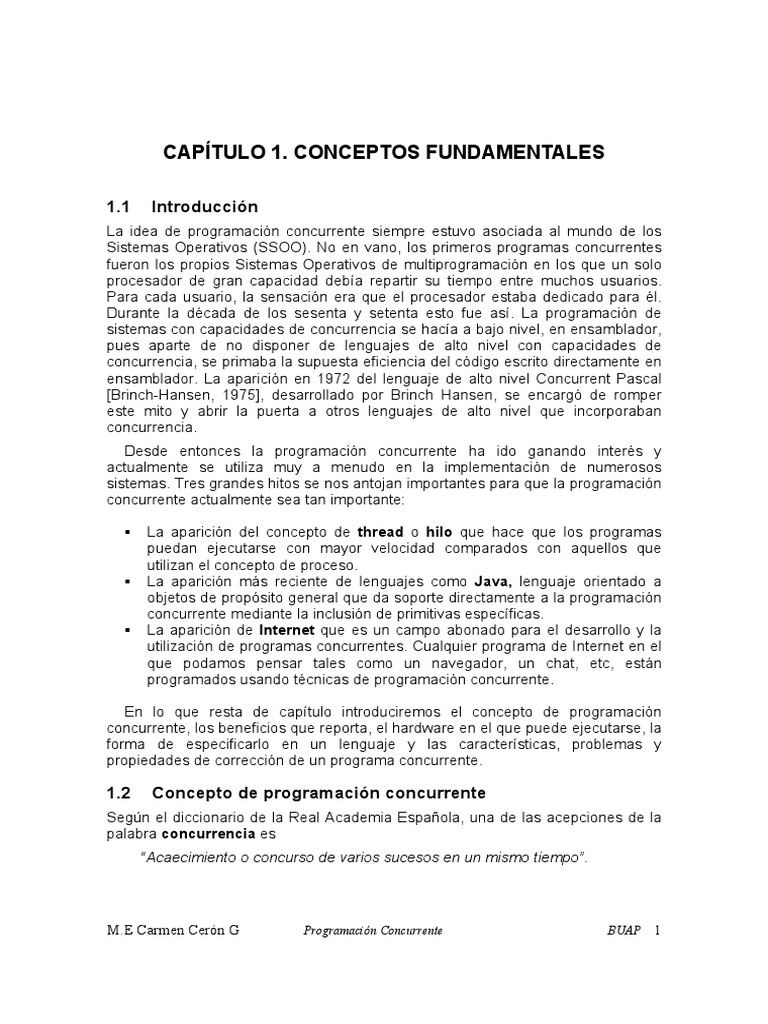 Programacion Concurrente | PDF | Programa de computadora | Programación