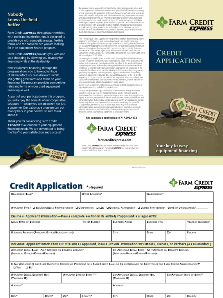 Farm Credit Express Brochure | Download Free PDF | Credit Bureau ...
