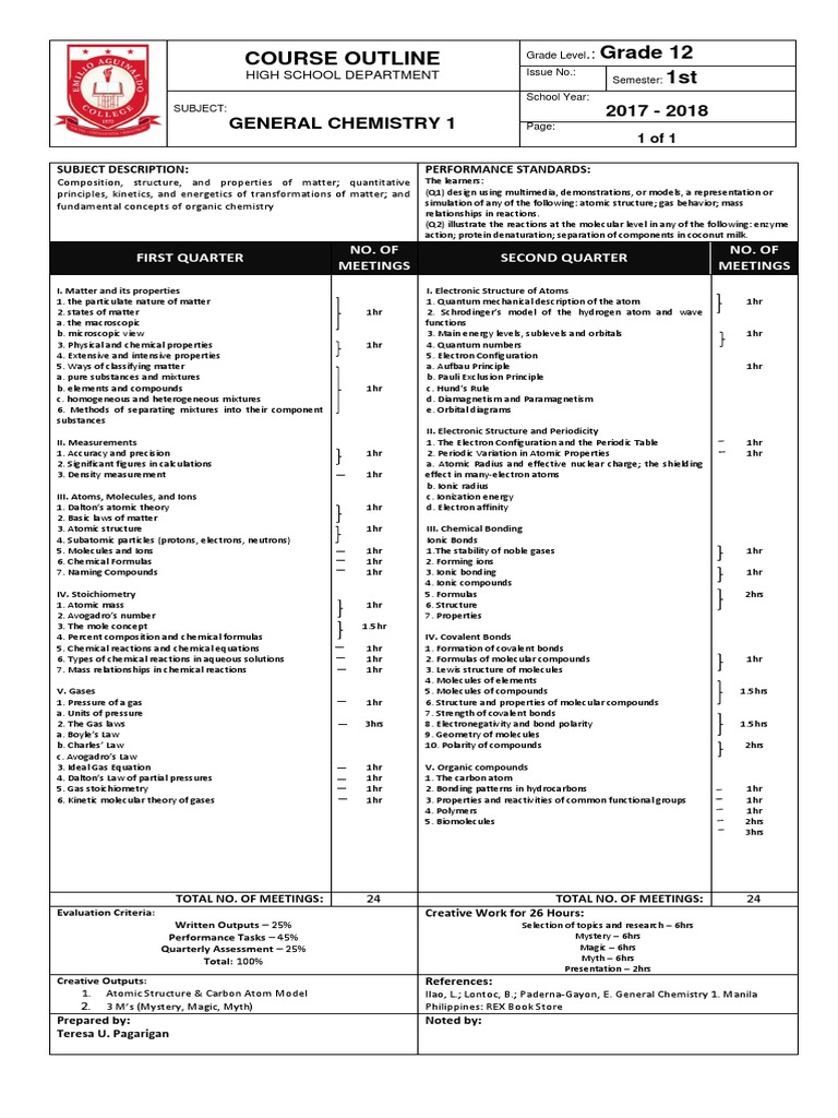 SHS General Chemistry 1 | PDF | Chemical Bond | Molecules