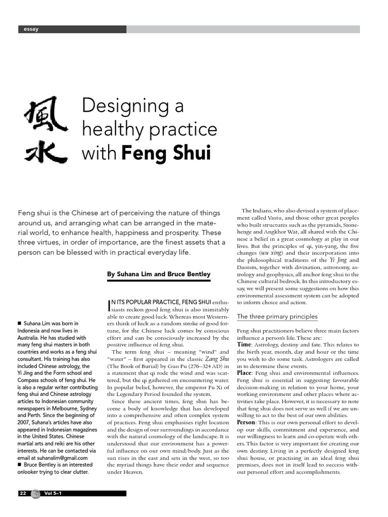 Feng Shui - Designing A Healthy Practic | PDF | Feng Shui | Qi
