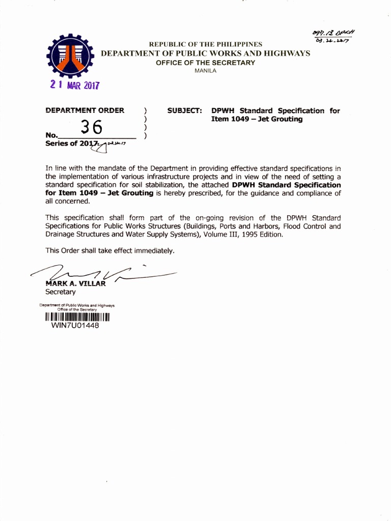 DO - 036 - s2017 - Item 1049 Jet Grouting | PDF | Specification ...