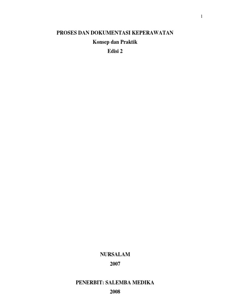 Proses Keperawatan Nursalam | PDF