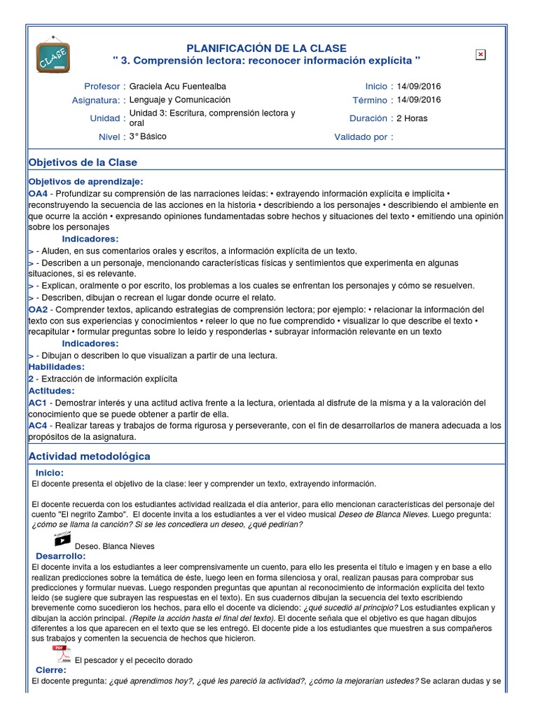 Reconocer Informacion Explicita | Comprensión lectora | Lectura (proceso)