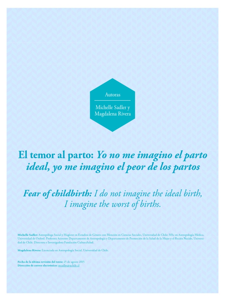 Sadler Rivera - El Temor Al Parto: Yo No Me Imagino El Parto Ideal Yo ...