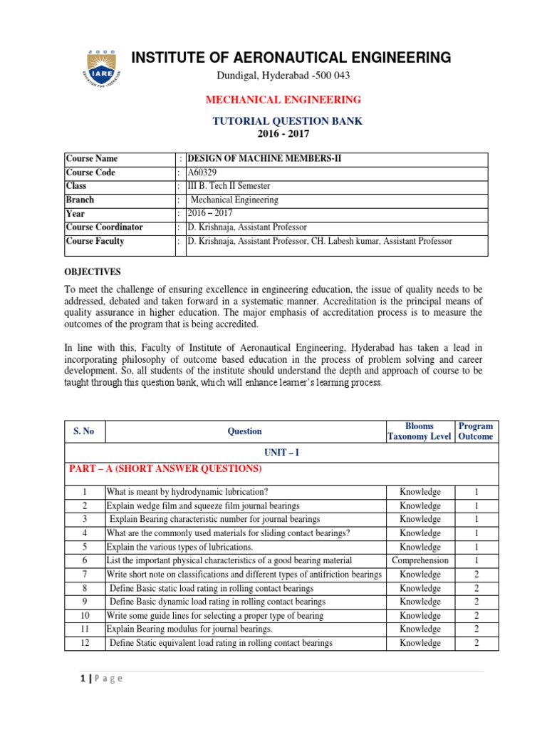 Design of Machine Members-II QB PDF | PDF | Internal Combustion Engine ...