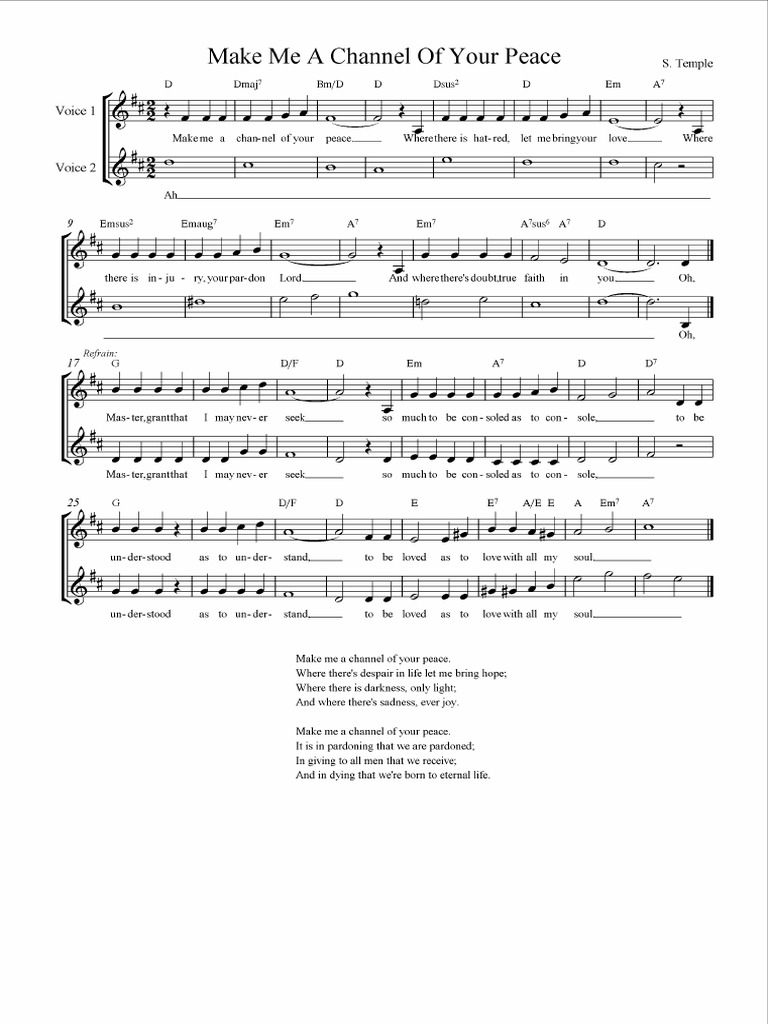 Make Me A Channel of Your Peace (Harmony) | PDF