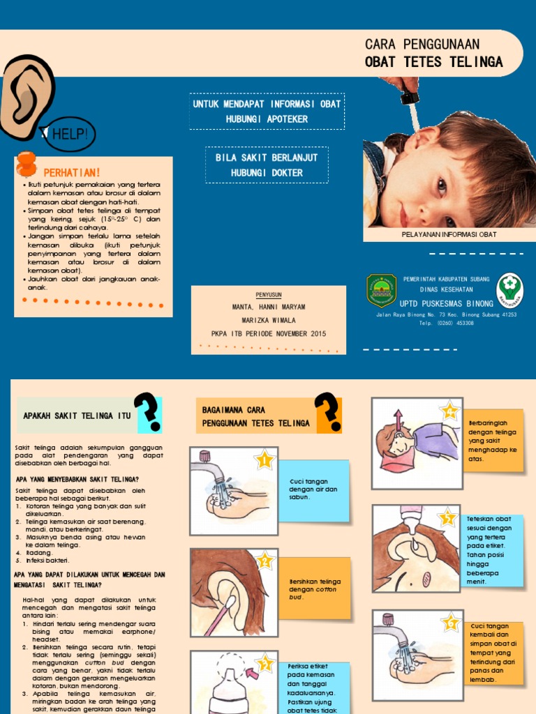 Leaflet Cara Penggunaan Obat Tetes Telinga | PDF