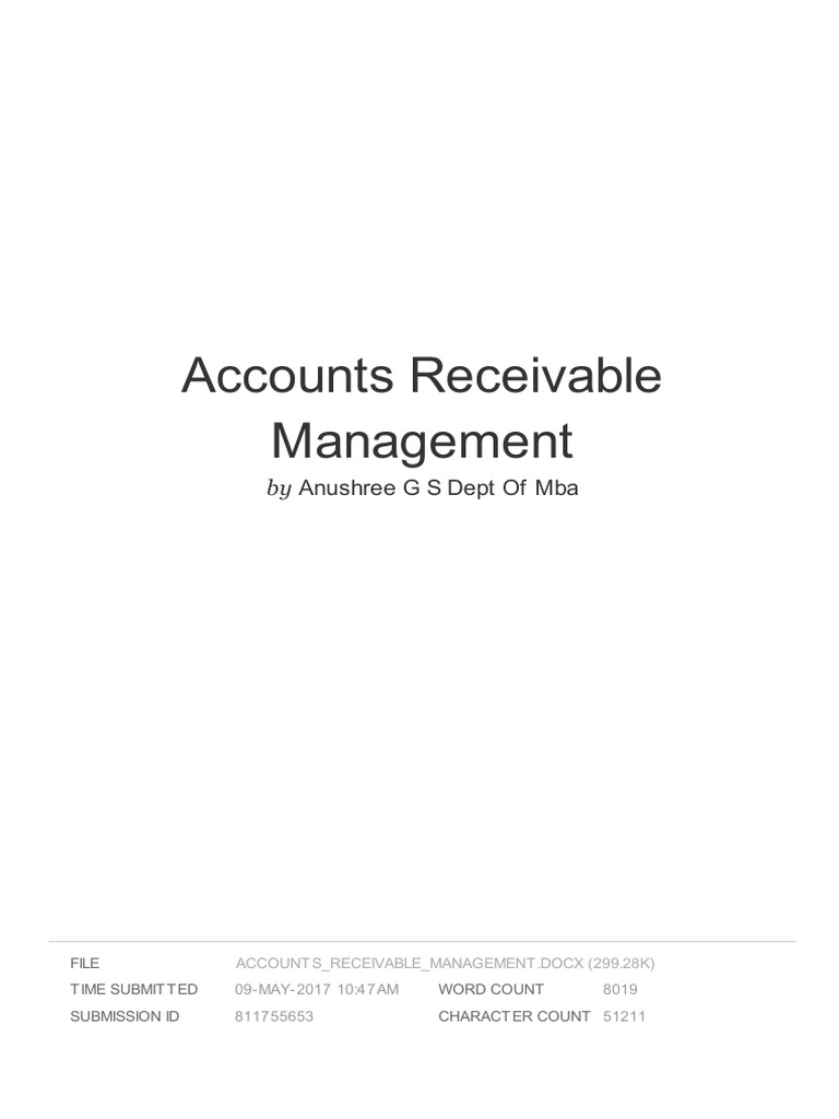 Effective Accounts Receivable Management: Collection Strategies and ...