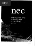 NEC3 - Engineering and Construction Sub-Contract - June 2005 | PDF