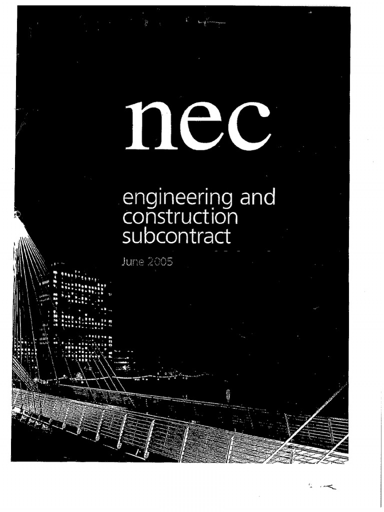 NEC Engineering Construction Contract Optional A PDF | PDF
