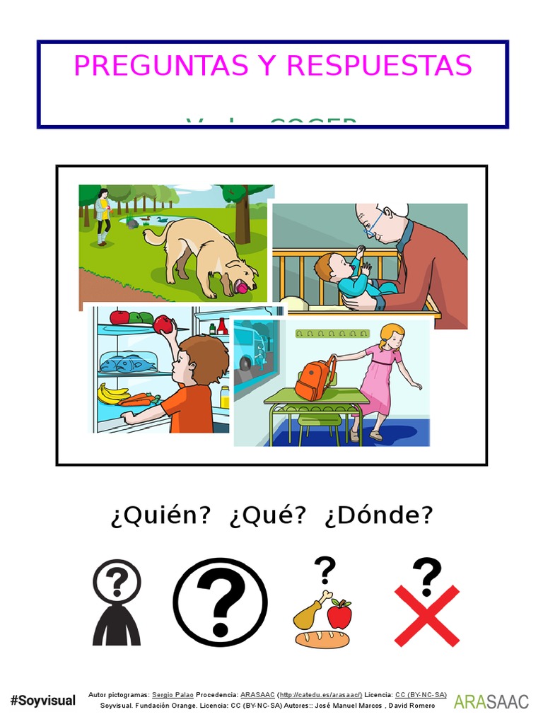 Aprendo A Responder A Preguntas Quien Que Donde COGER | PDF
