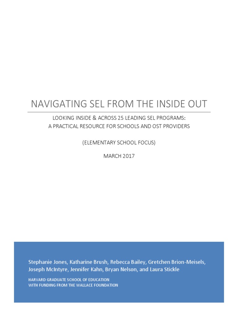 Navigating Social and Emotional Learning From The Inside Out PDF | PDF ...