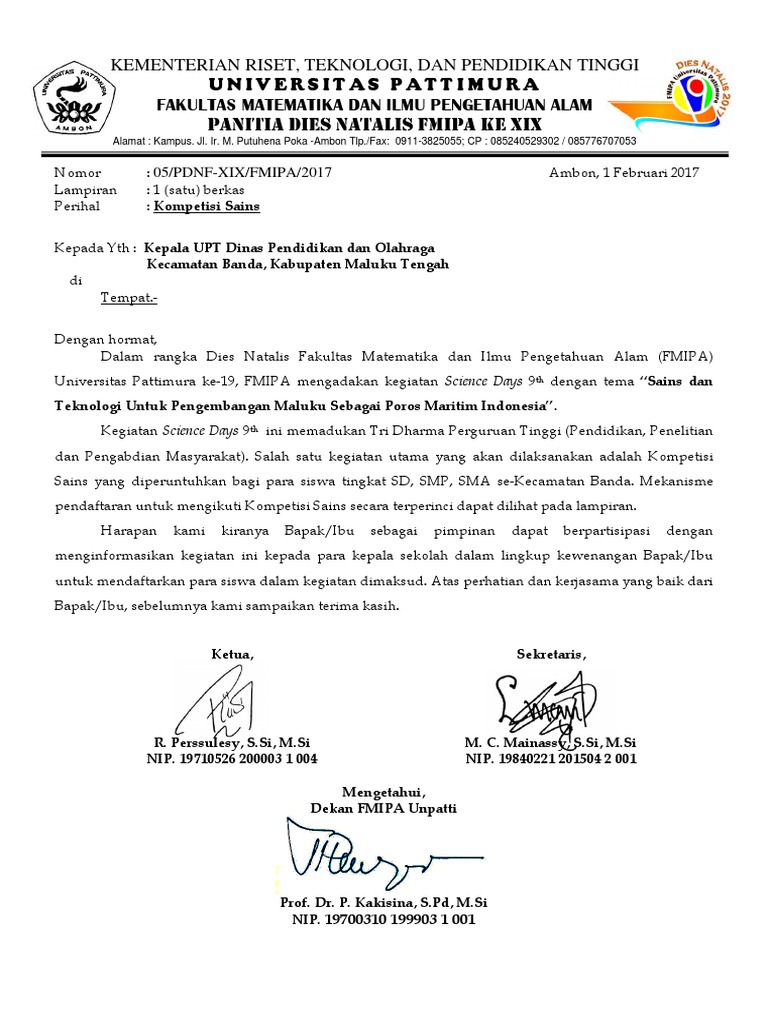 Surat Pemberitahuan Ke UPTD Di Banda | PDF