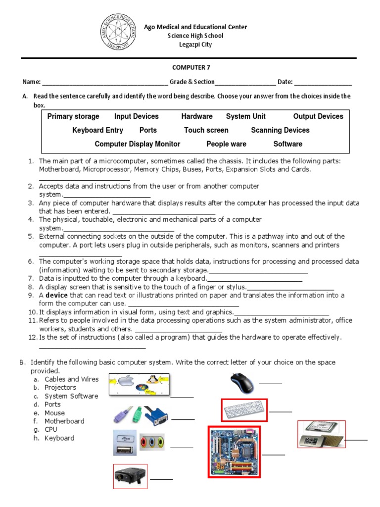 Computer Quiz 1 | Download Free PDF | Input/Output | Computer Hardware