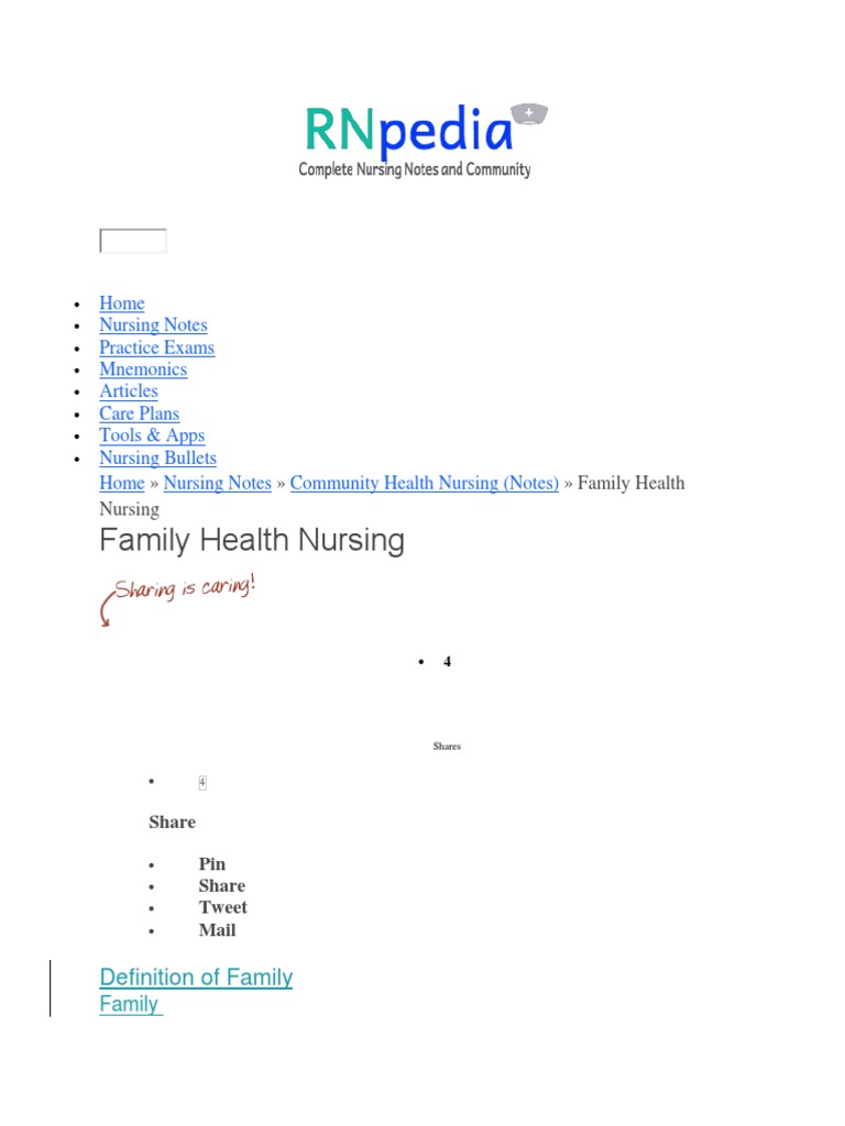 Concept of Family Health | PDF | Family | System