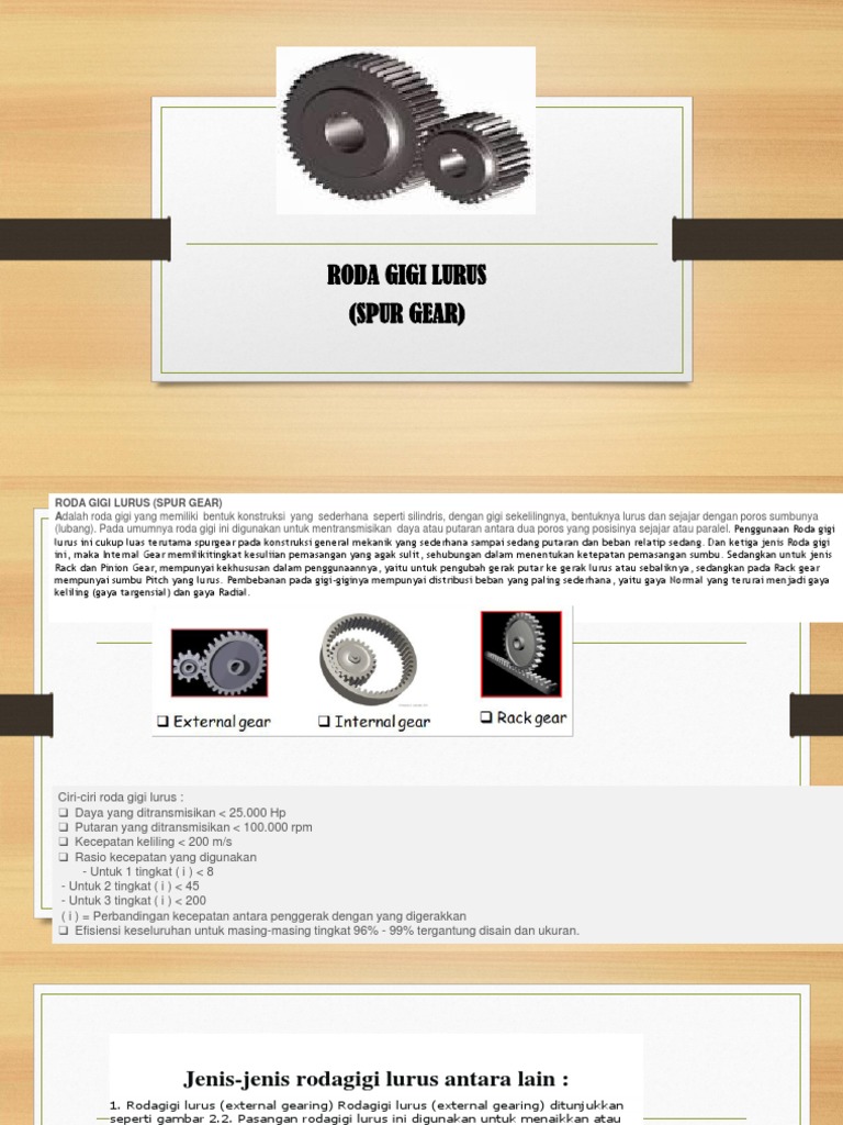 Roda Gigi Lurus | PDF