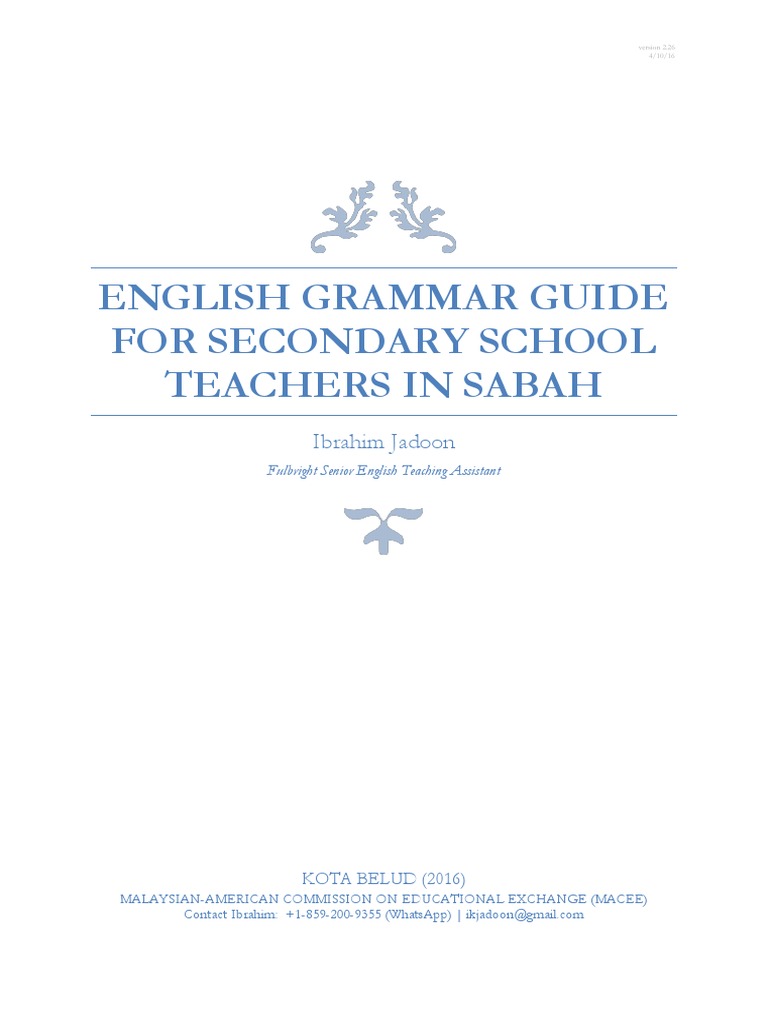 English Grammar Guide | PDF | Noun | Grammatical Number