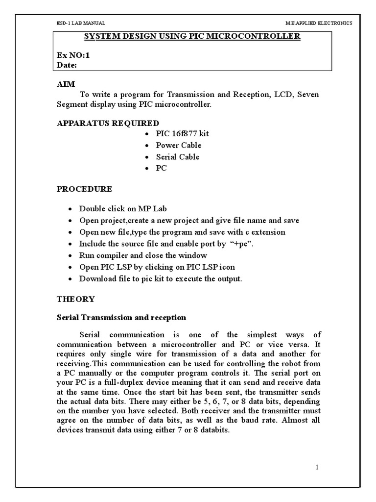 Lab Manual 1 | PDF | Areas Of Computer Science | Electronics