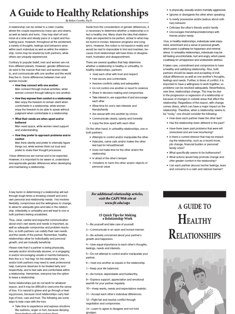 Healthy Relationships.pdf | Trust (Emotion) | Emotions