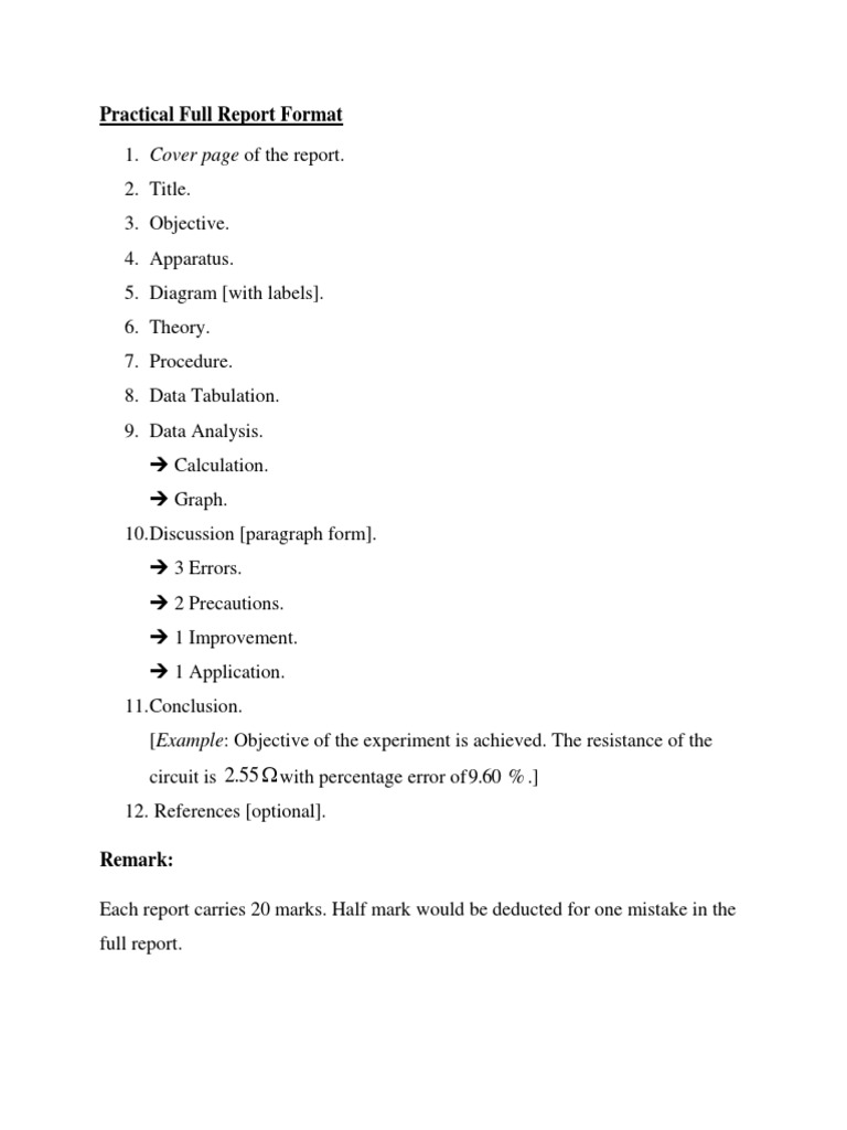 Full Report Format Guide | PDF | Computers