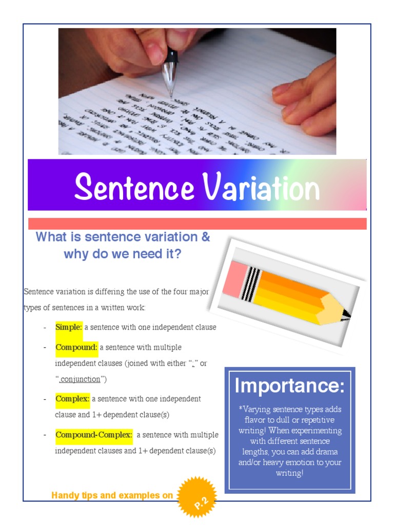 Sentence Variation | PDF | Sentence (Linguistics) | Language Mechanics