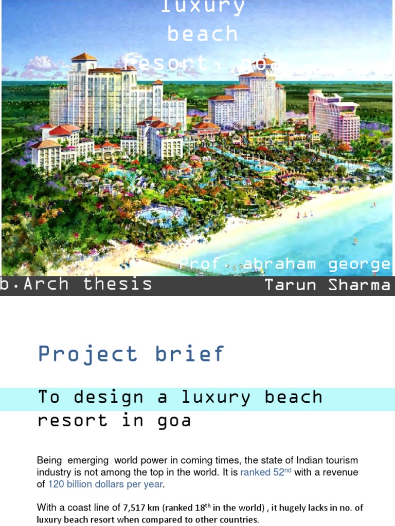 Luxury Beach Resort Design in Goa | PDF | Hotel | Resort