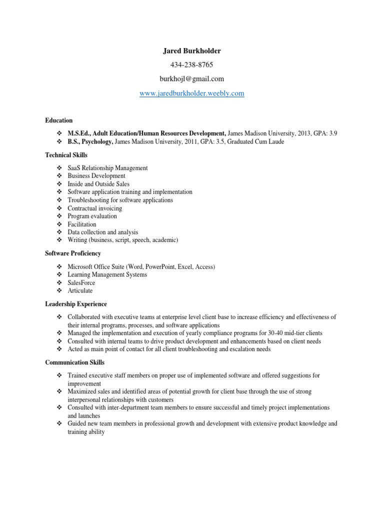 Jared Resume 2017 | PDF | Software As A Service | Software