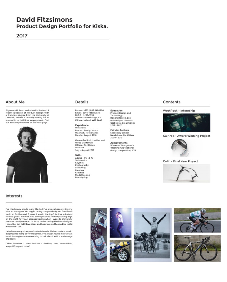 David Fitzsimons Portfolio Kiska Product Design 2017 | Mountain Biking ...