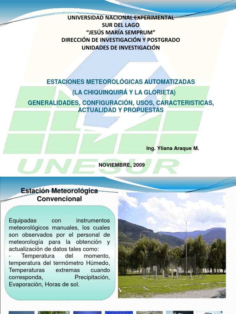 Estaciones Climatologicas Unesur | PDF | Meteorología | Agricultura