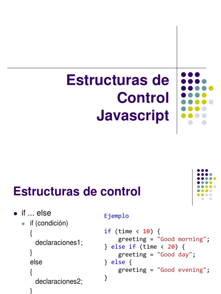 Clase 6. Estructura de Control - Javascript | PDF | Programación ...