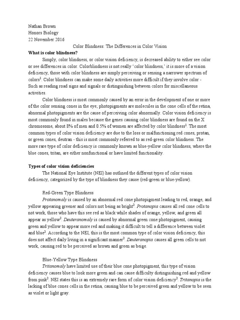 Understanding Color Blindness | PDF | Color | Visual Perception