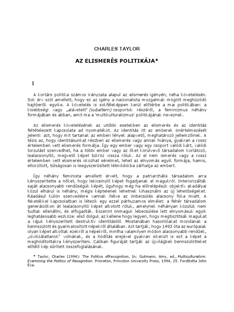 Charles Taylor | PDF