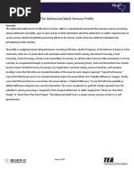 SPM 2 Sensory Processing Measure | PDF | Adolescence | Child Care